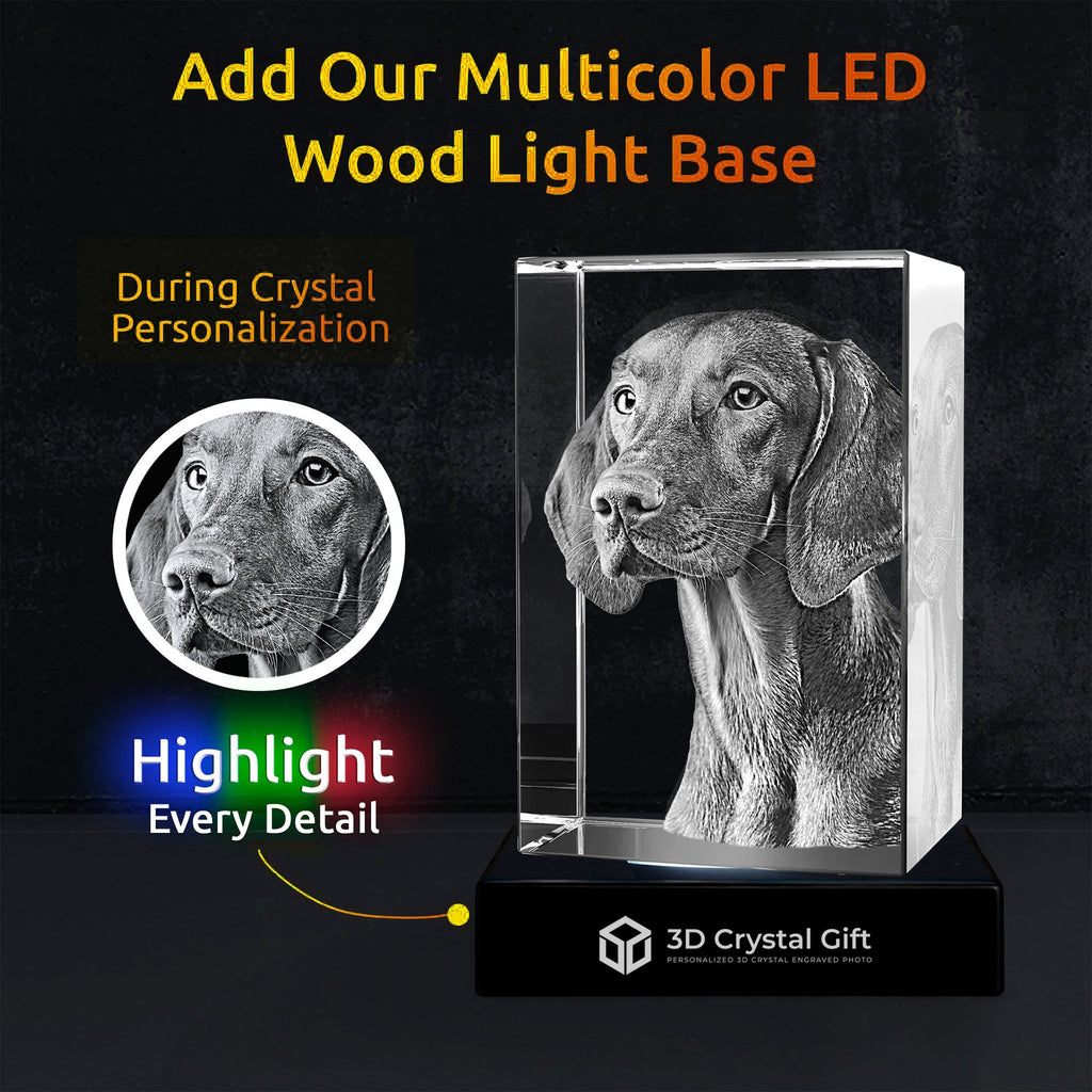 3D Crystal Photo Portrait | Customized Dog Memorial Gift – 3D Crystal Gift