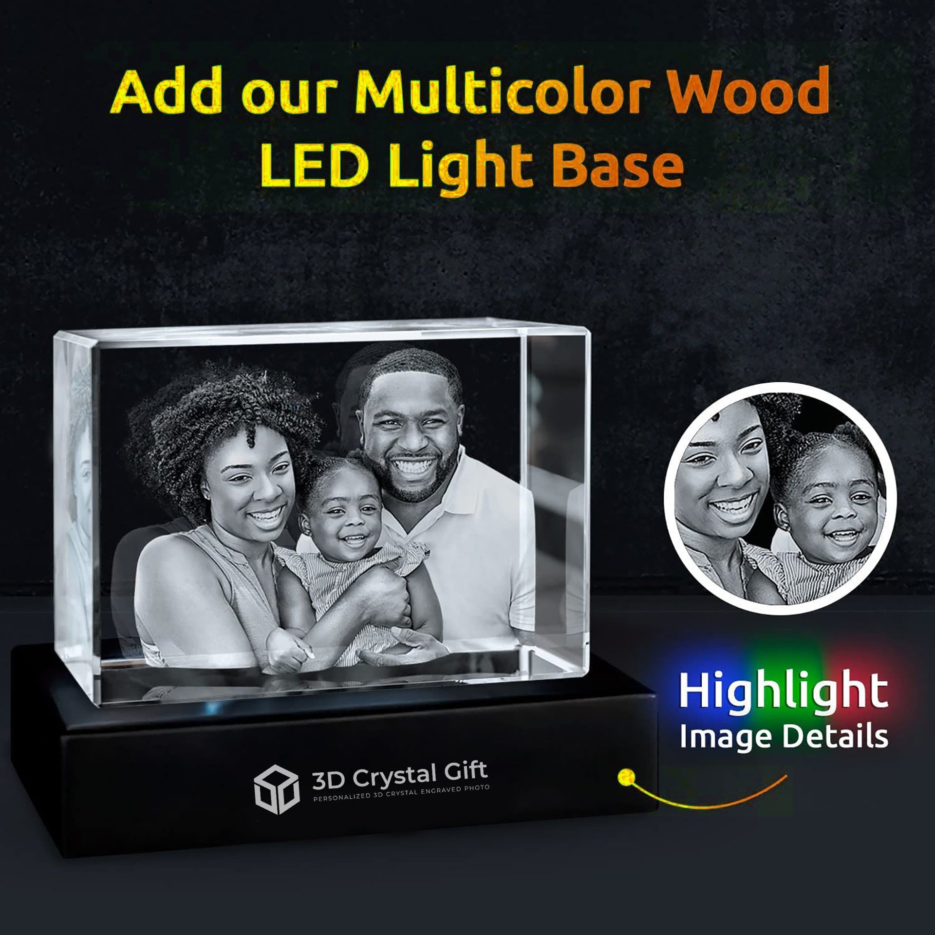 3D Crystal Photo Landscape | Laser-Etched Picture Gift – 3D Crystal Gift