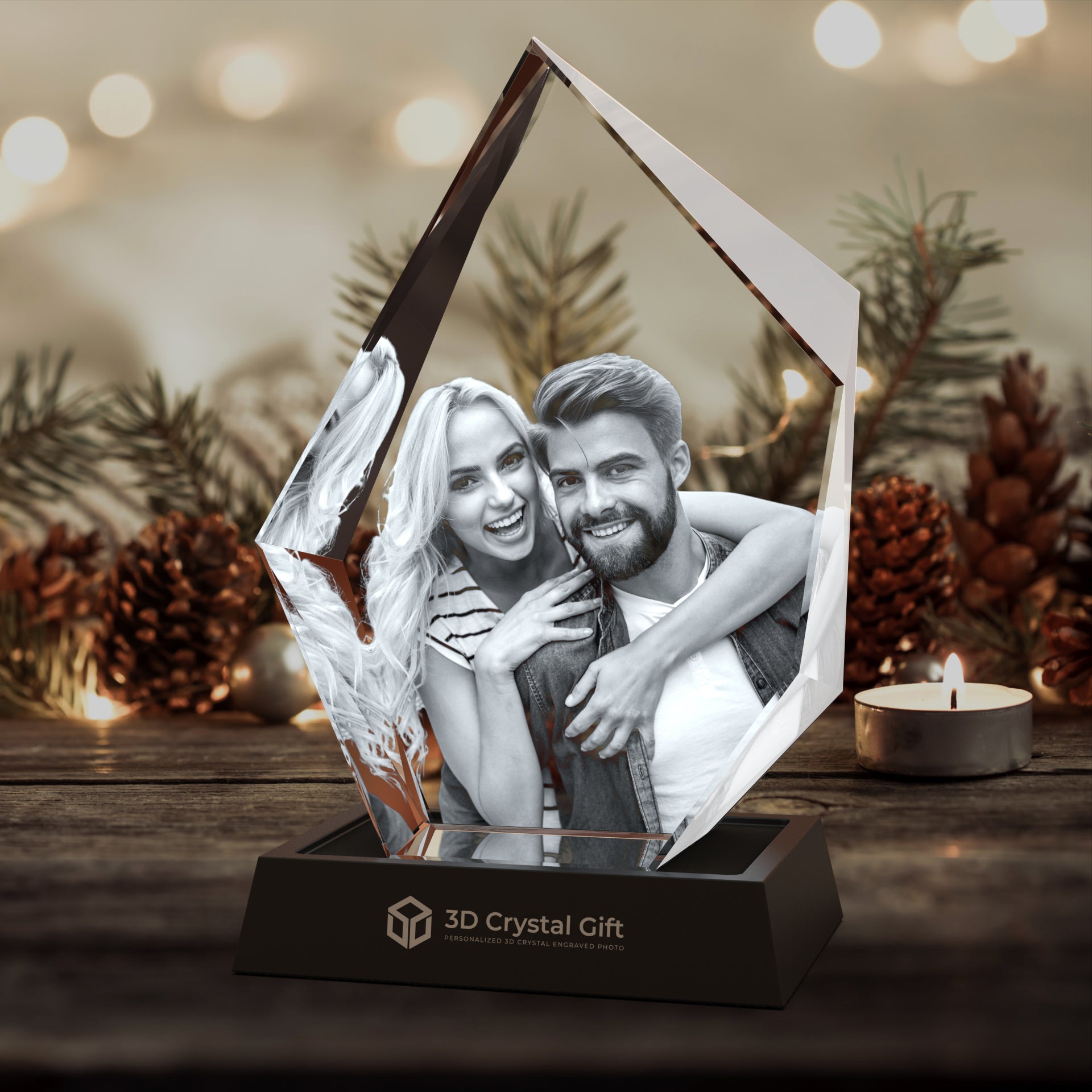 Personalized 3D Crystal Photo Prestige | Laser Engraved Picture ...