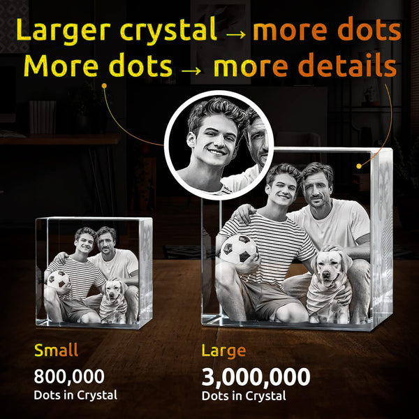 Personalized Laser Engraved 3D Crystal Square – Custom Christmas ...