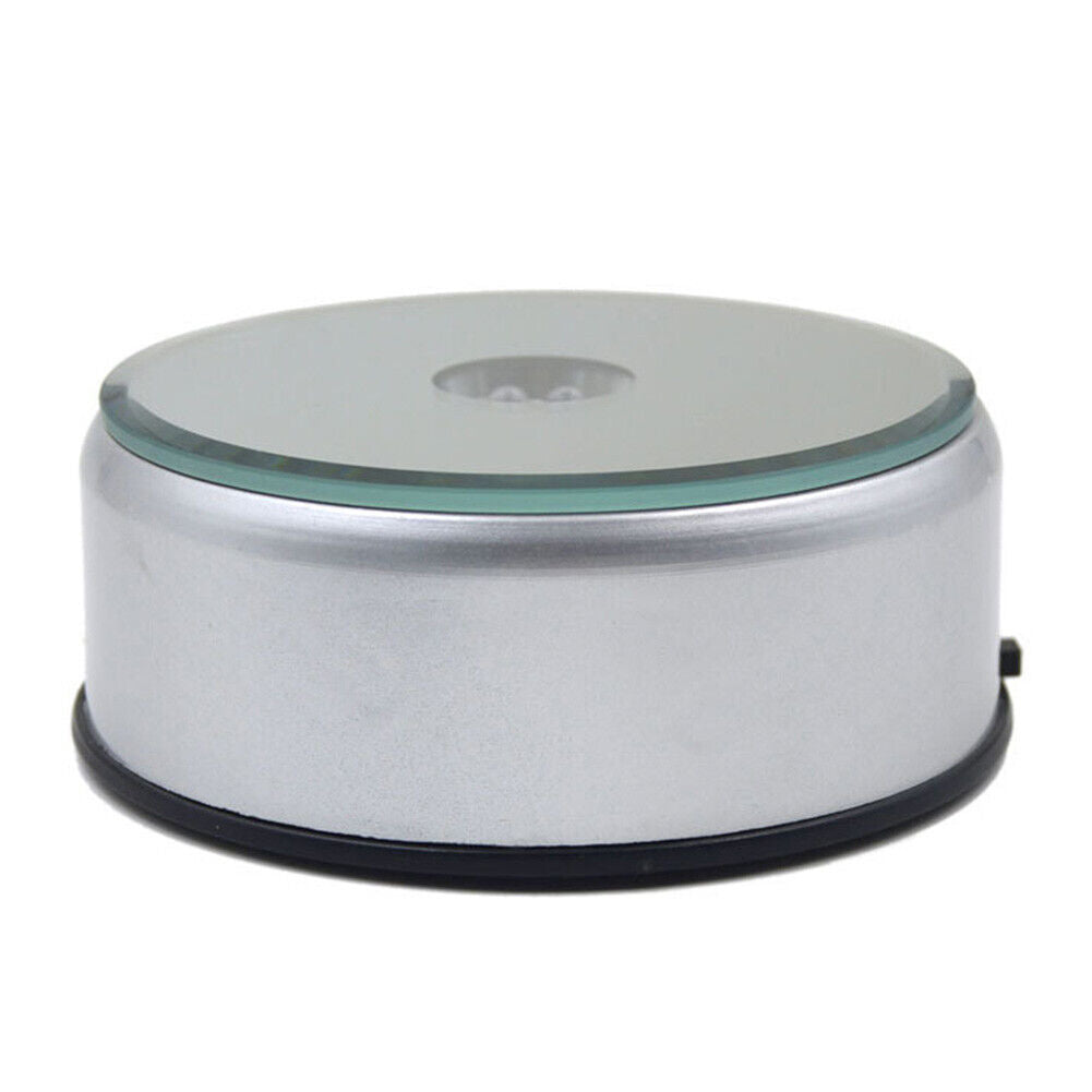 Round LED Light Base with Optional Rotation – 3D Crystal Gift